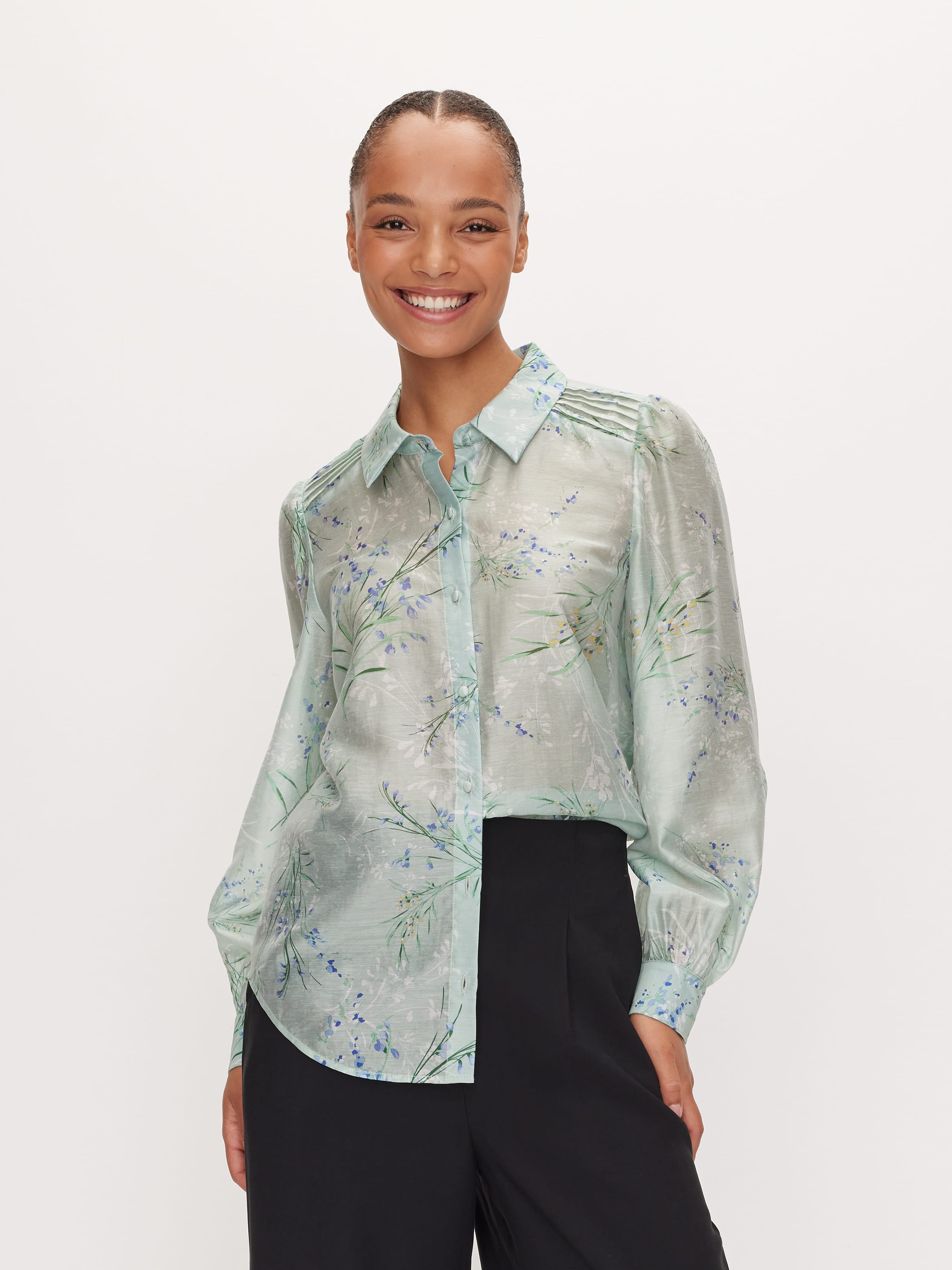 Hani Sheer Printed Shirt - Dotti Online