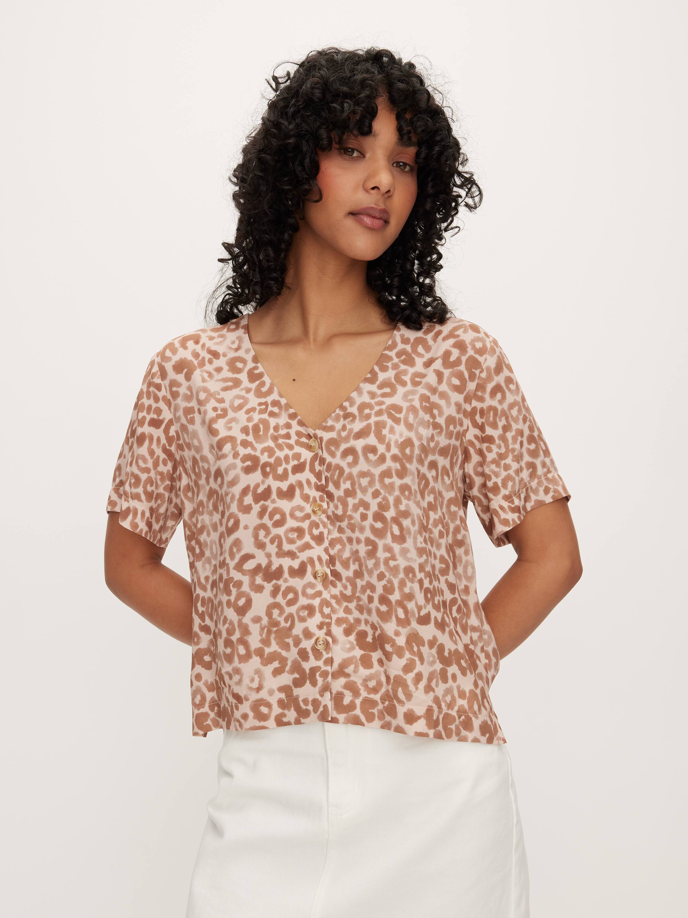 Ash Button Through Top Leopard Print - Smiggle Online