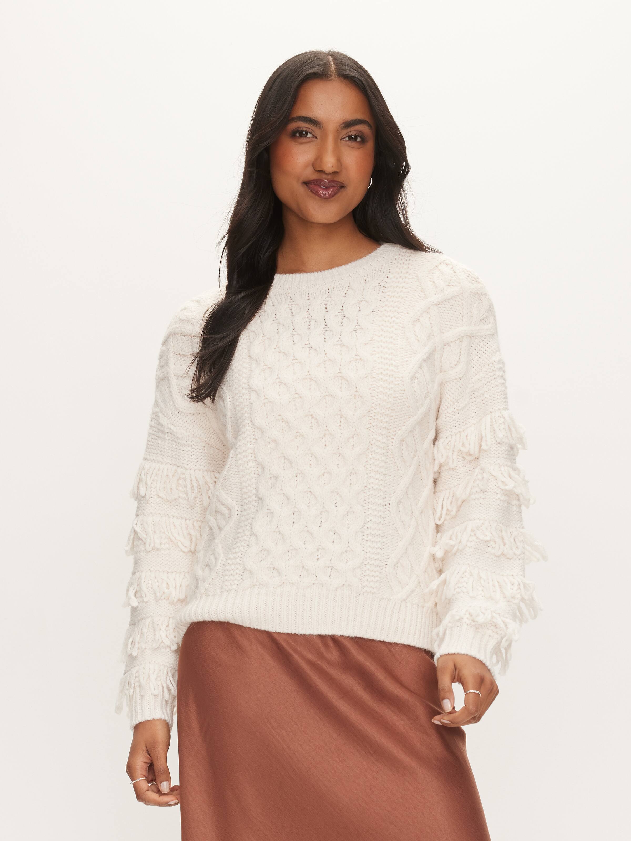 Fringe Long Sleeve Knit - Dotti Online