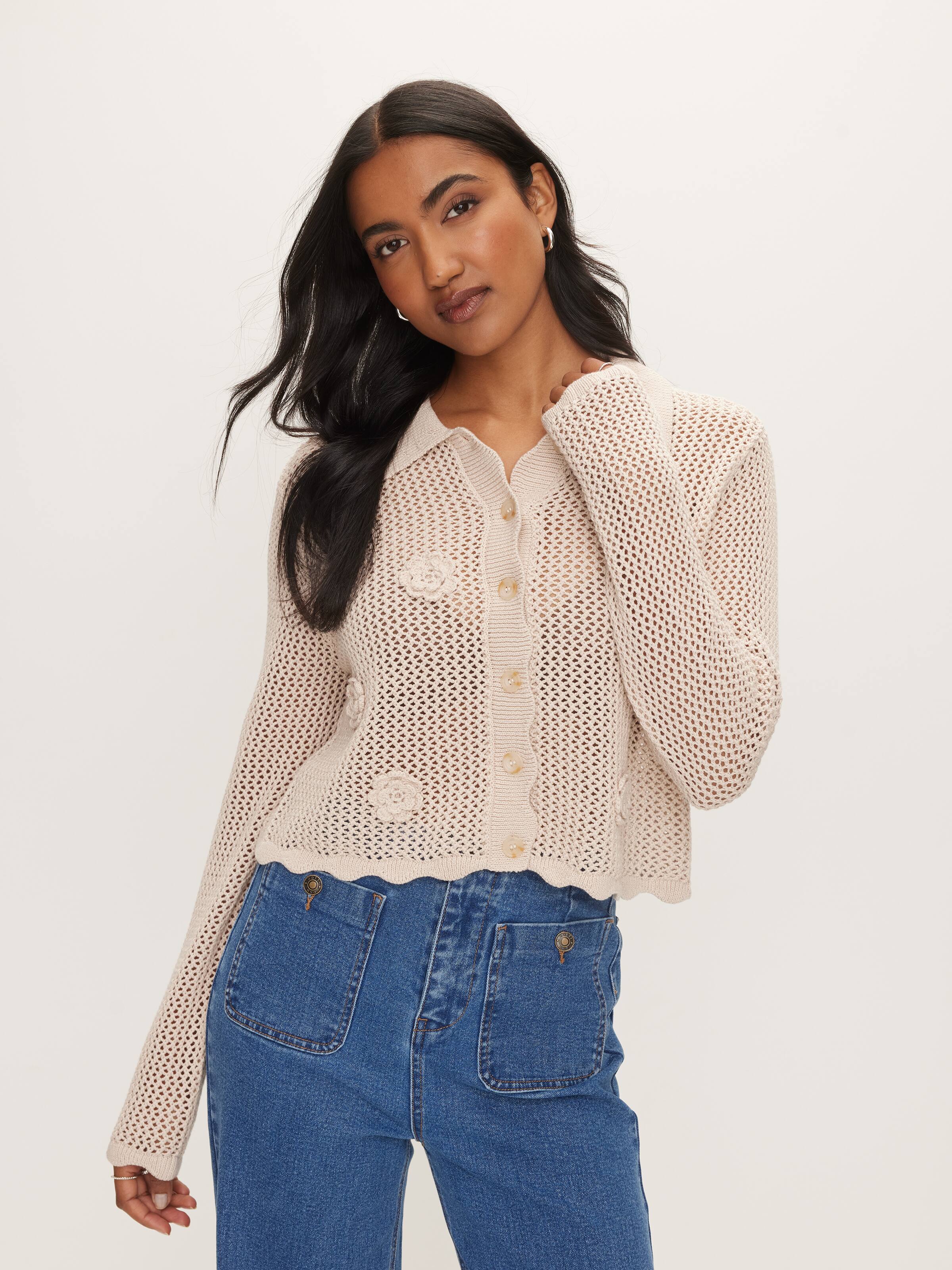 3D Flower Cardi - Dotti Online