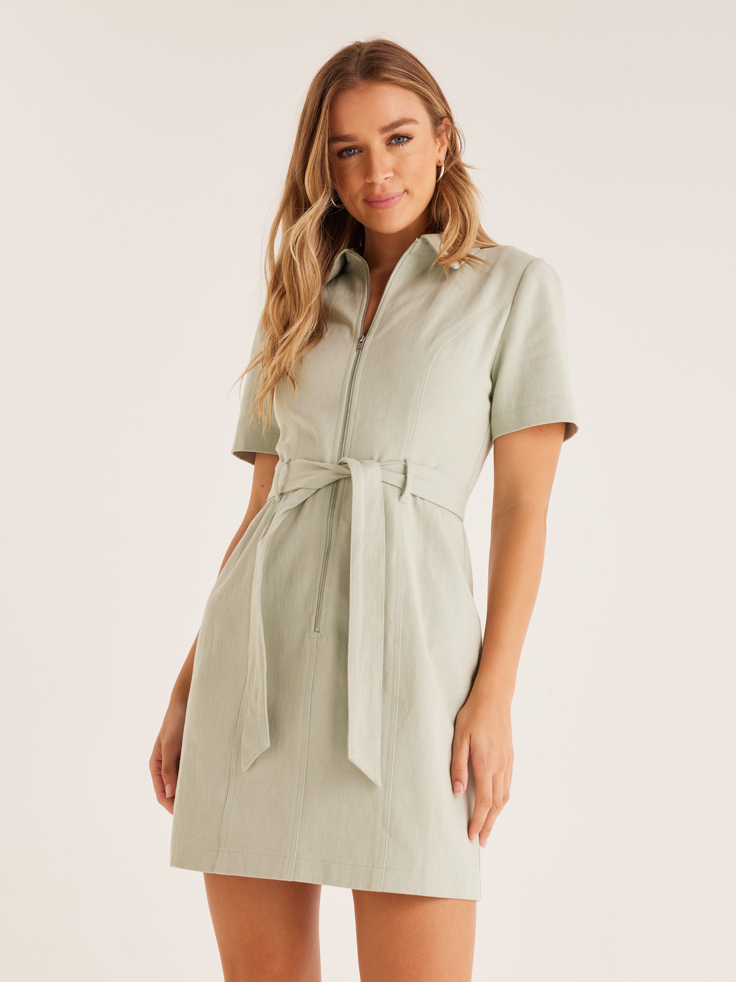 Boulevard Denim Mini Dress - Dotti Online