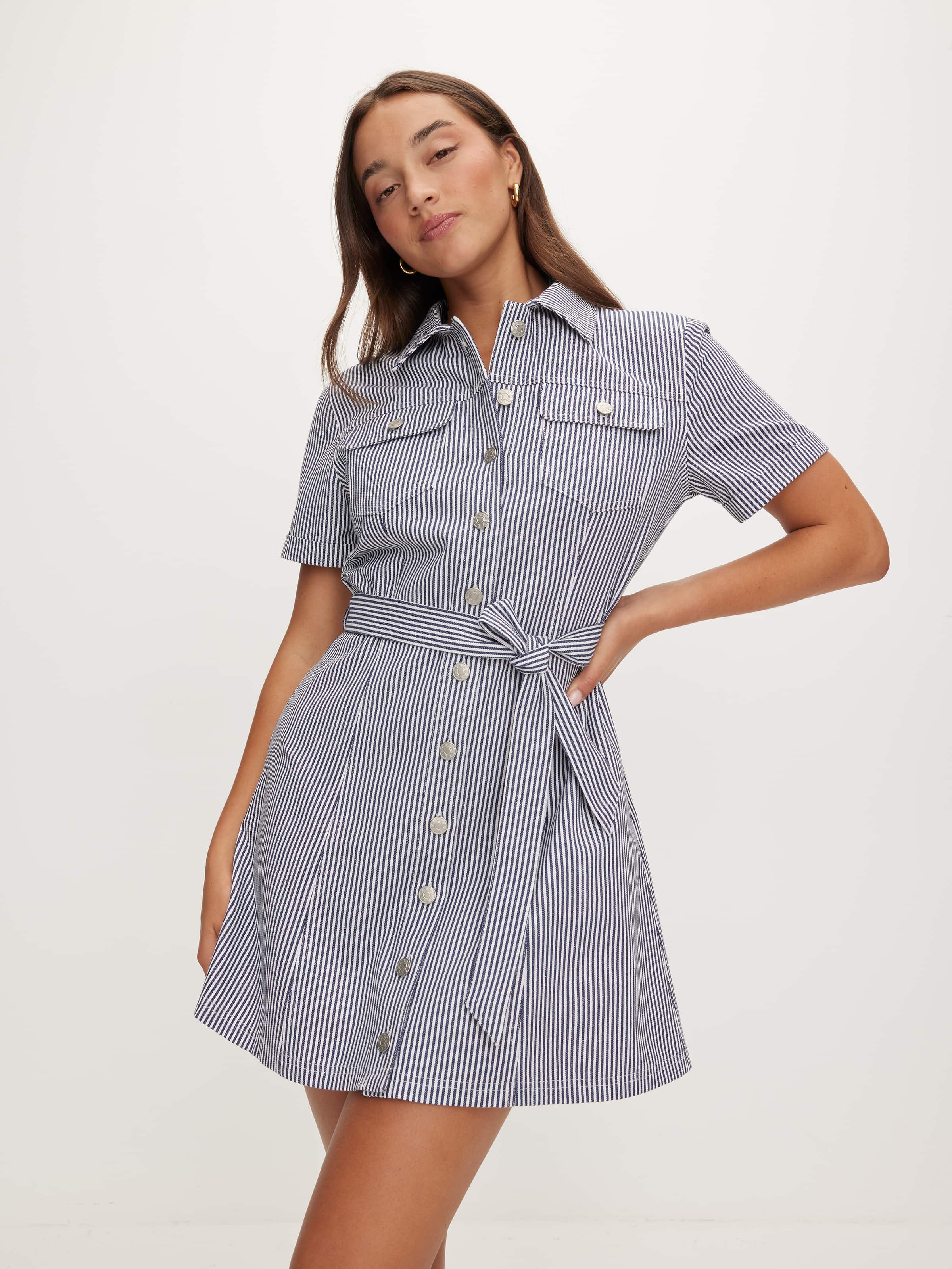 Paris Denim Mini Dress - Dotti Online