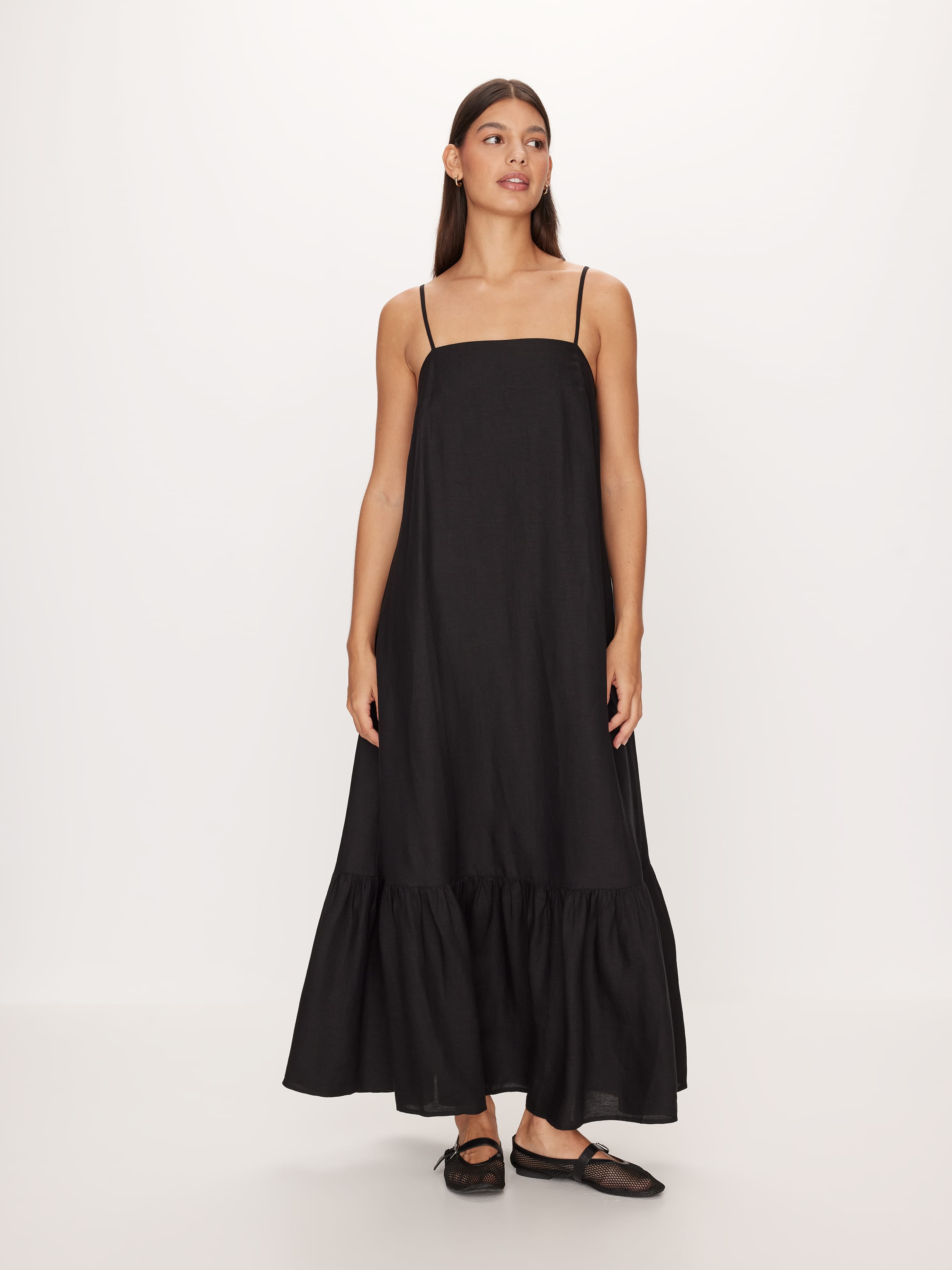 Linen Blend Sundress Midi - Dotti Online