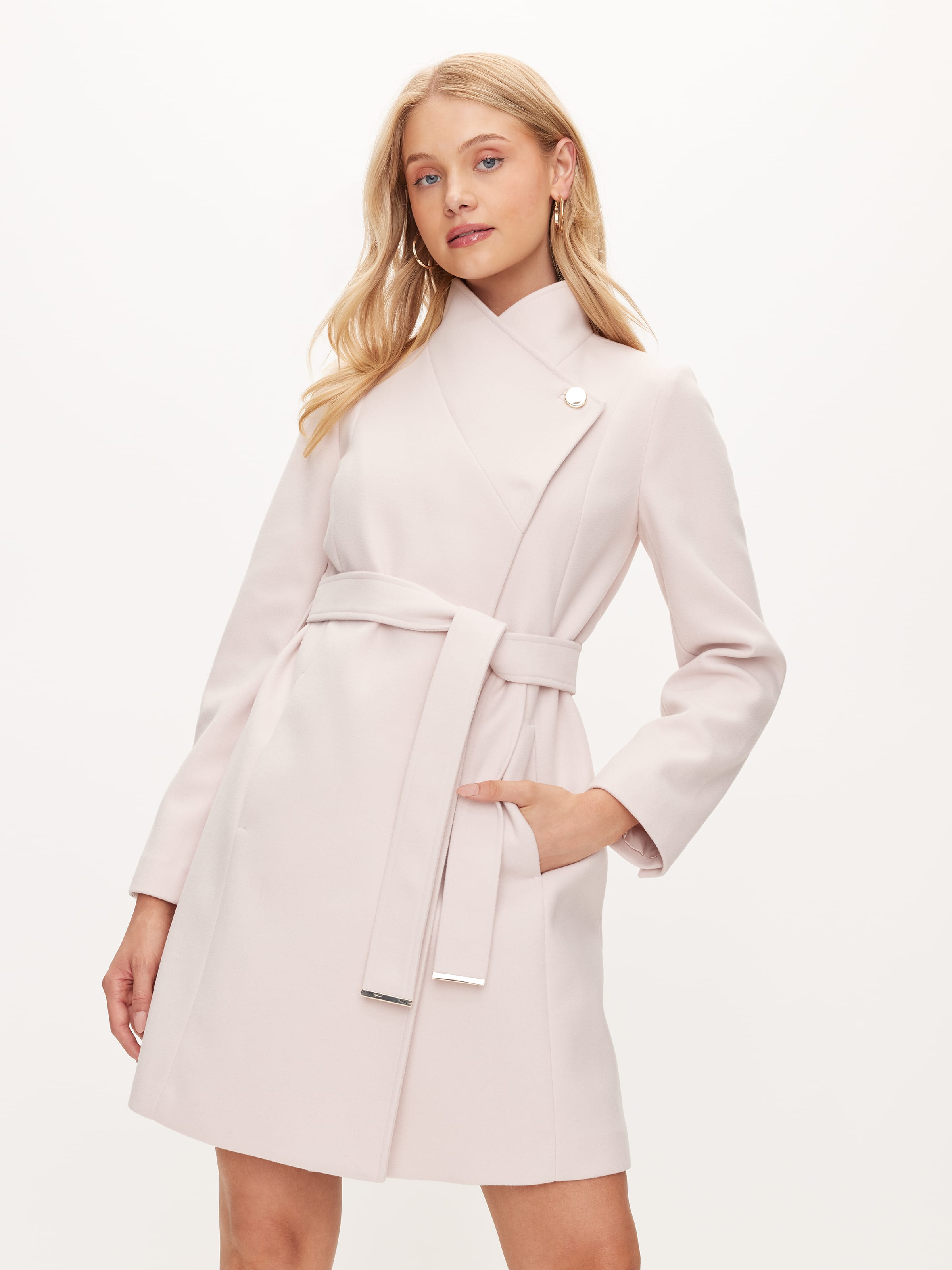 Cleo Funnel Neck Coat - Dotti Online