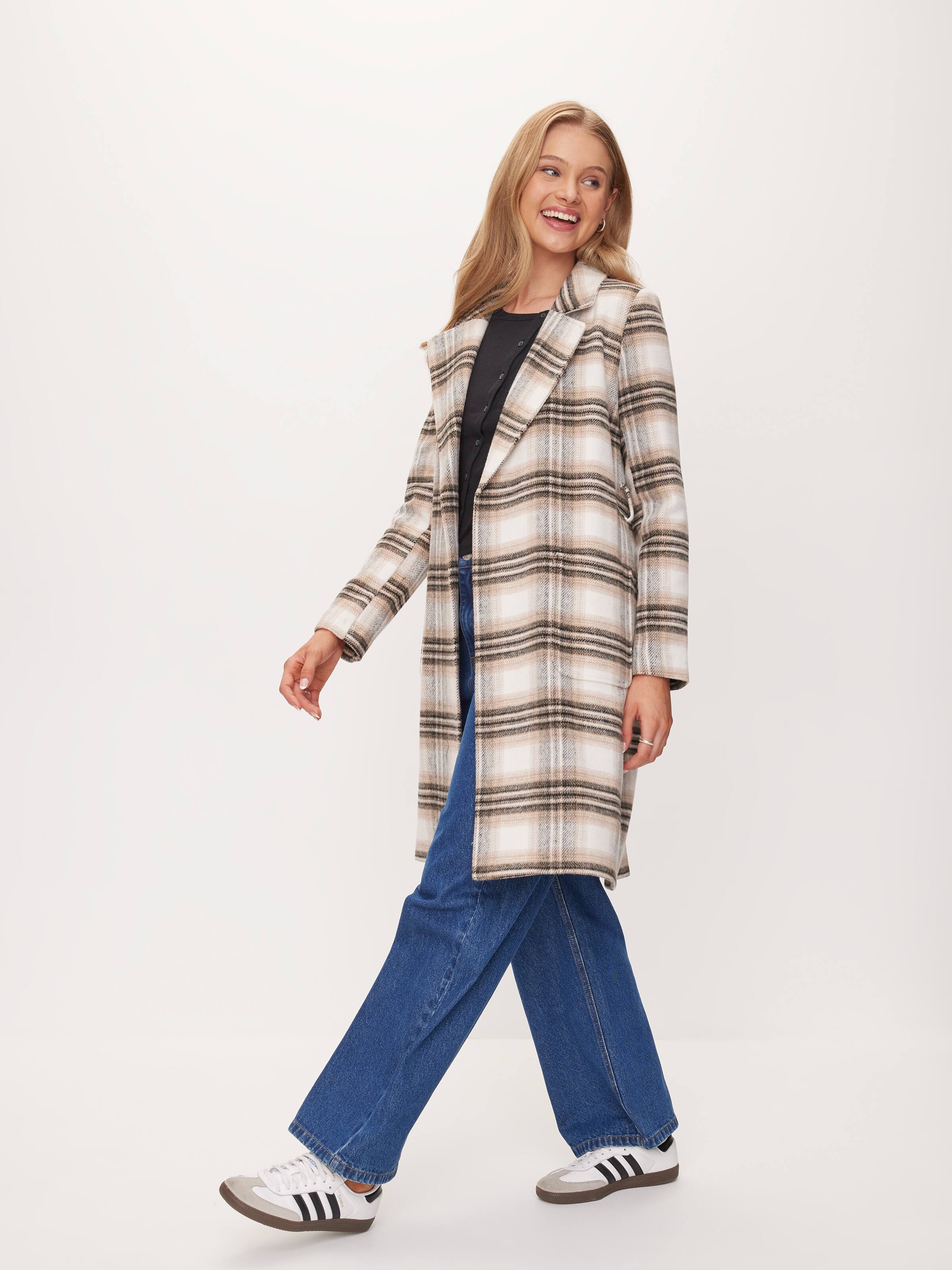 Whistler Wrap Coatigan Check - Dotti Online