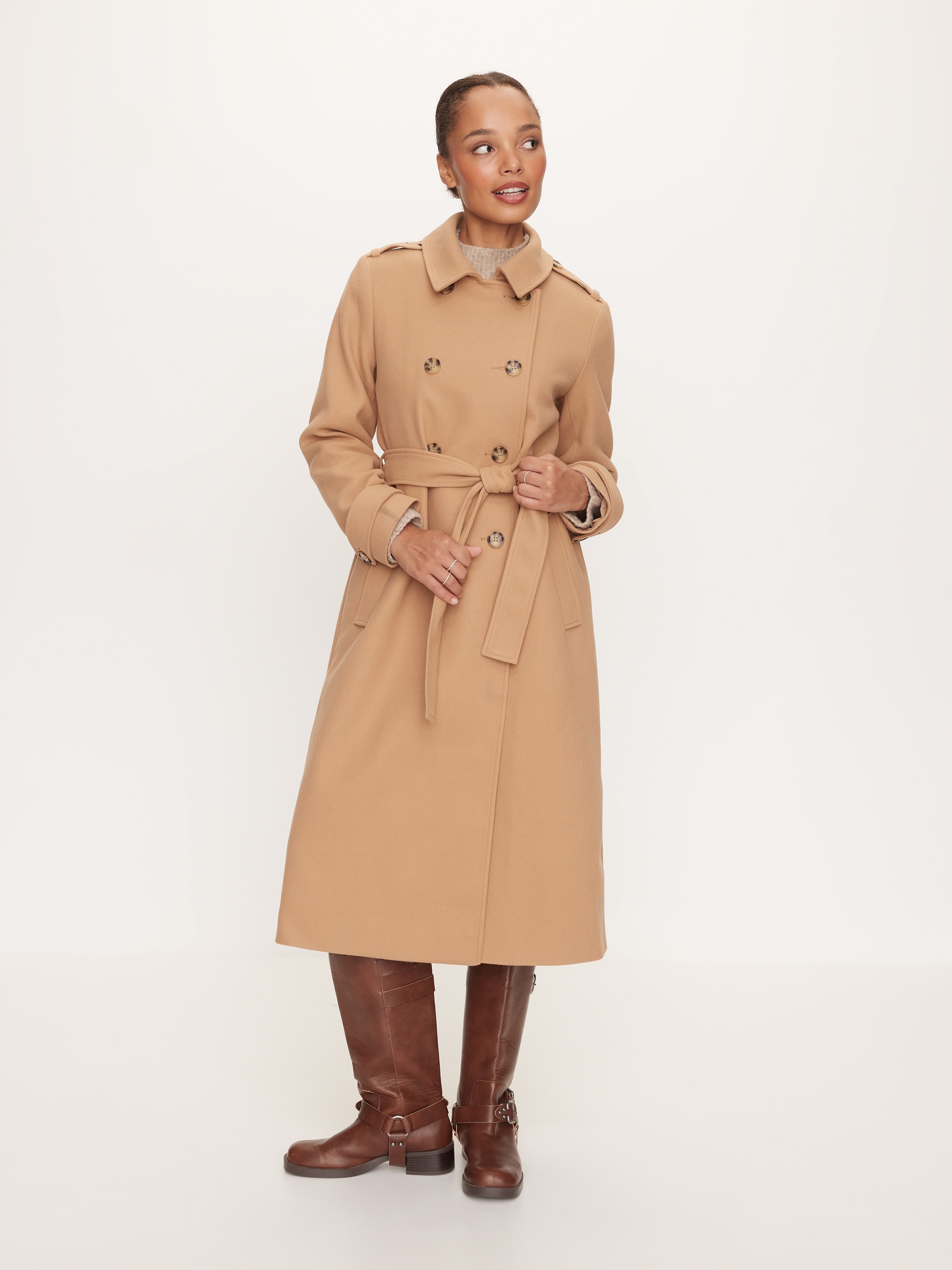 Tahoe Trench Style Coat Camel - Dotti Online