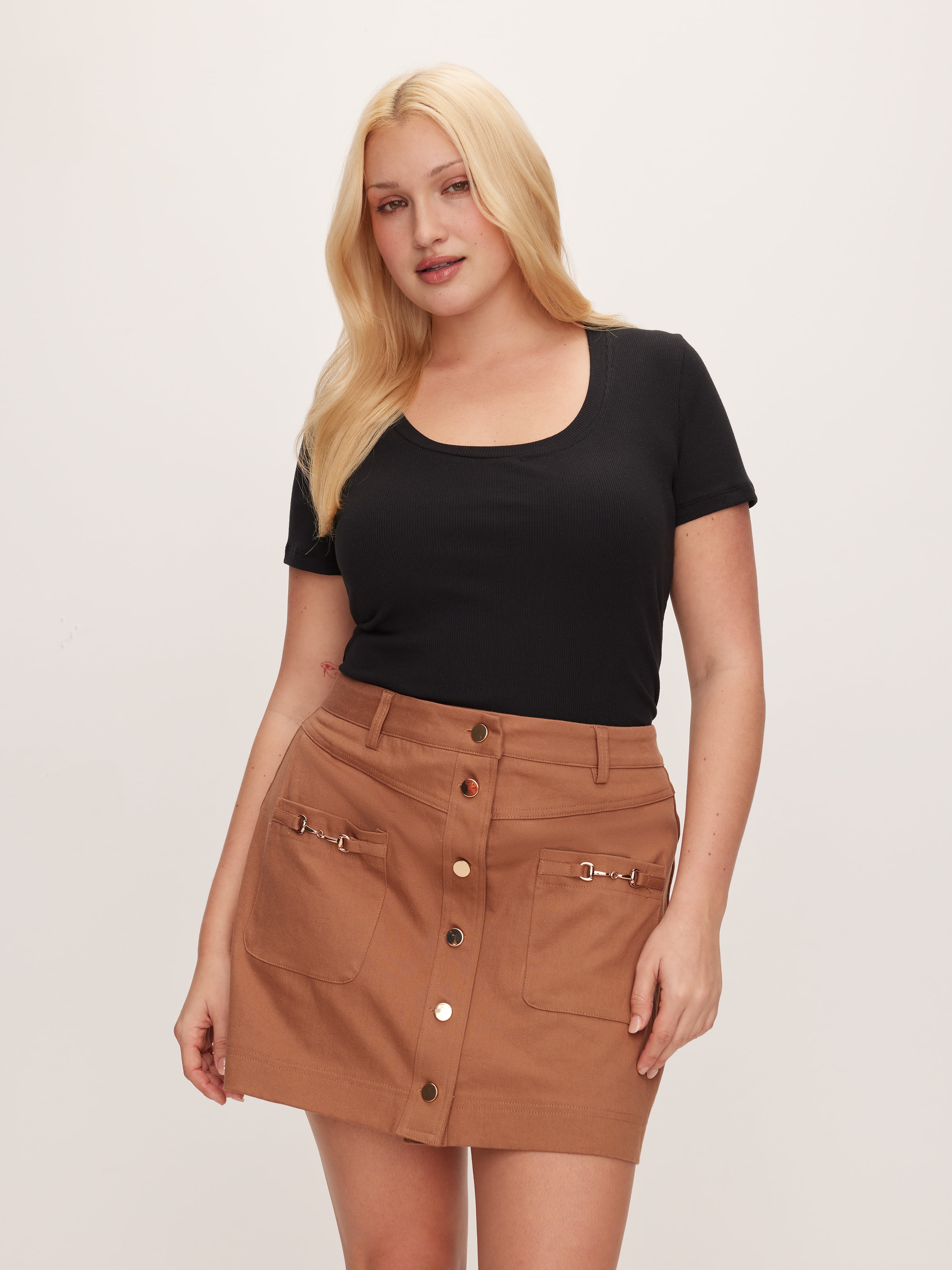 Irene Saddle Trim Mini Skirt - Dotti Online