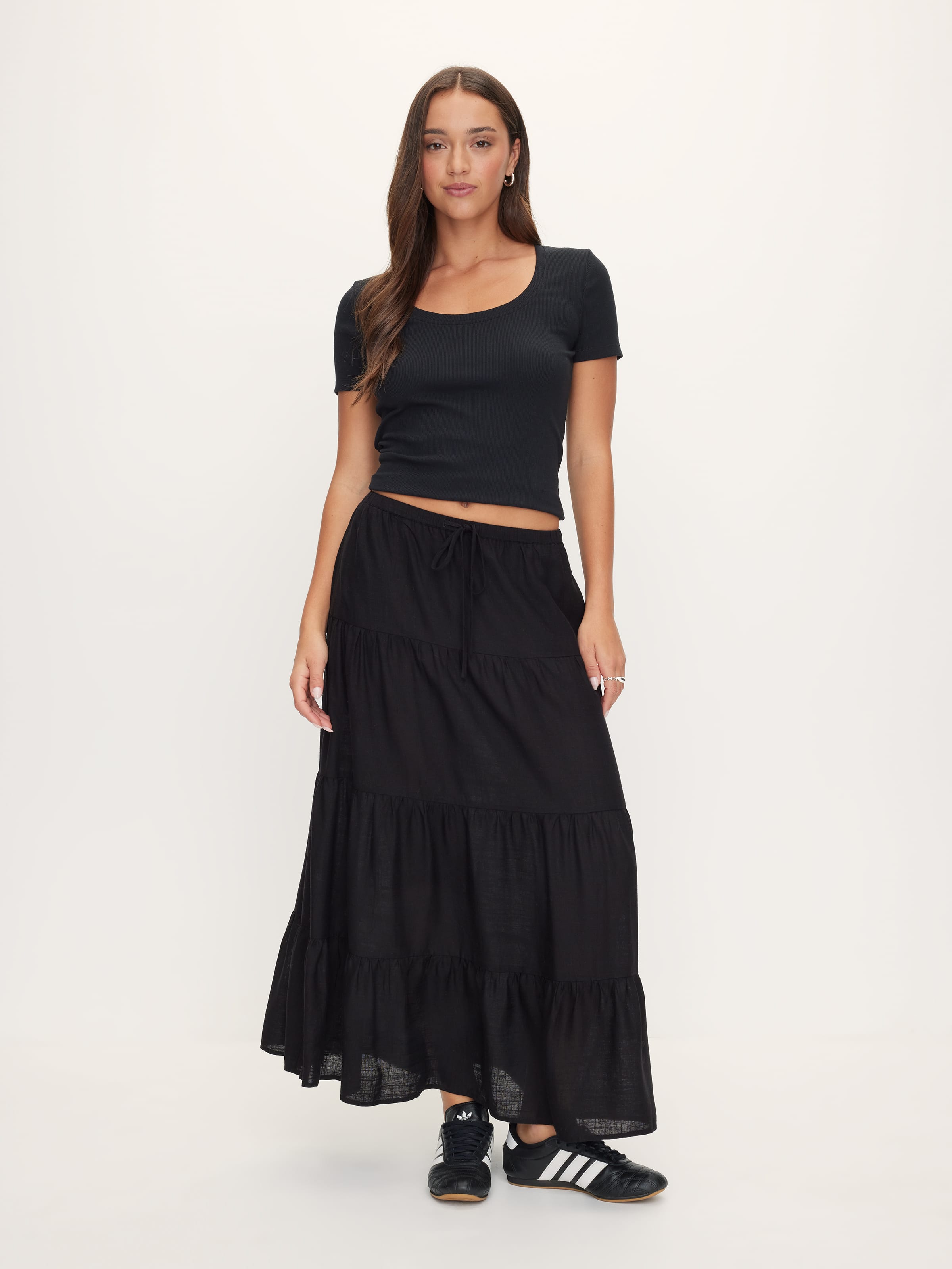 Catalina Tiered Midi Skirt - Dotti Online