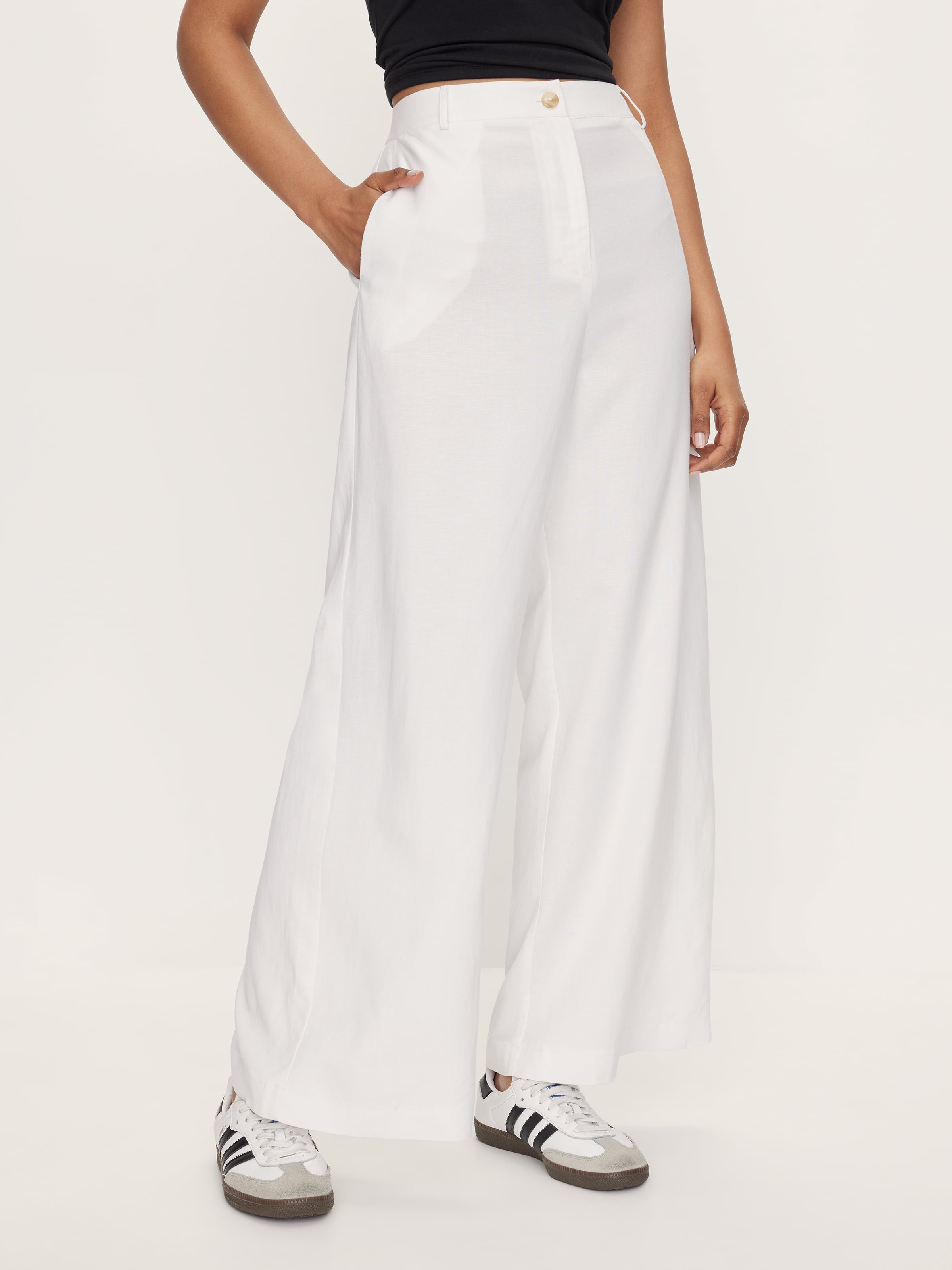 Grayson Wide Leg Pant White - Dotti Online