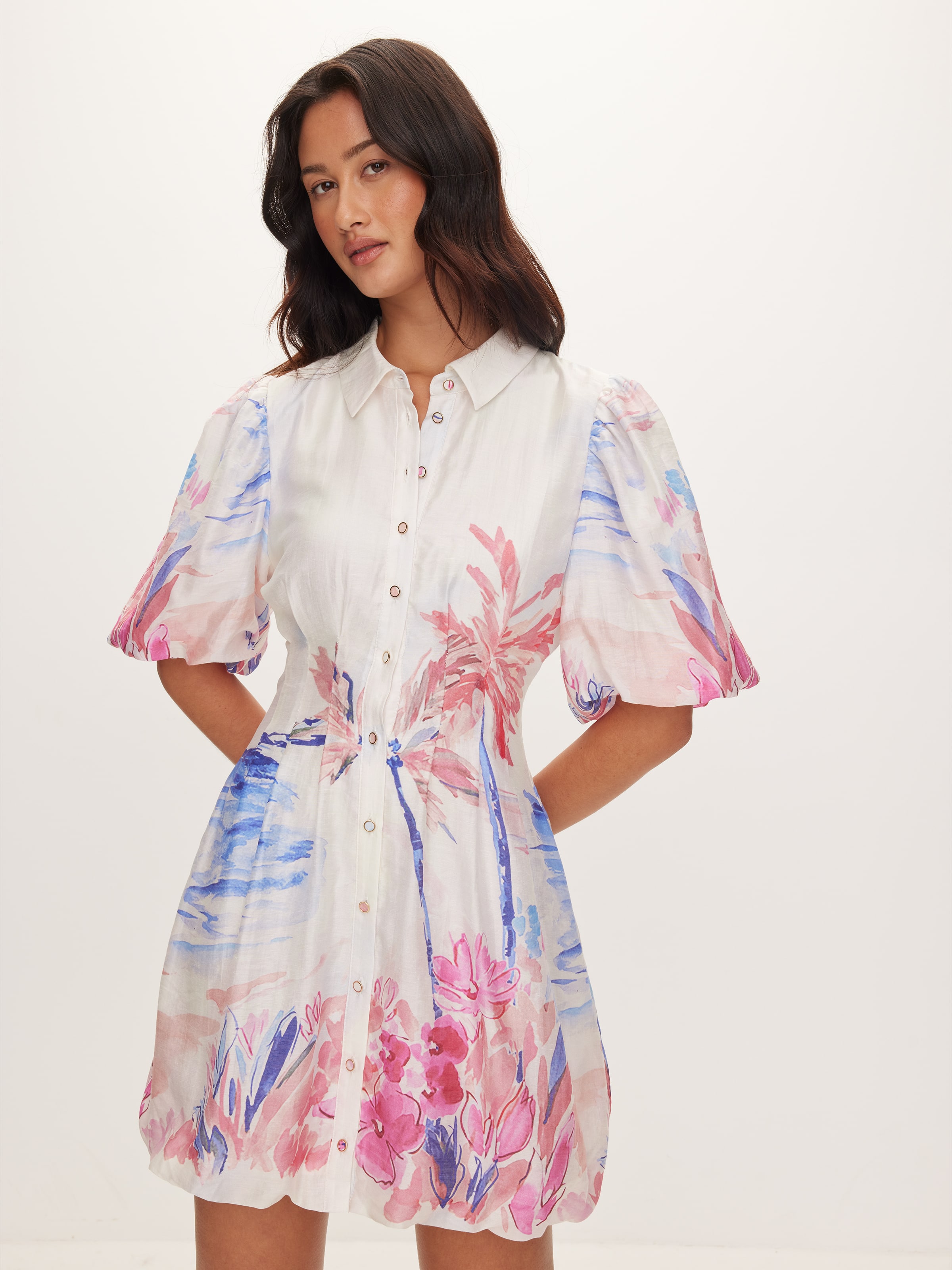 Carolyn Bubble Mini Dress Beach Scene - Dotti Online