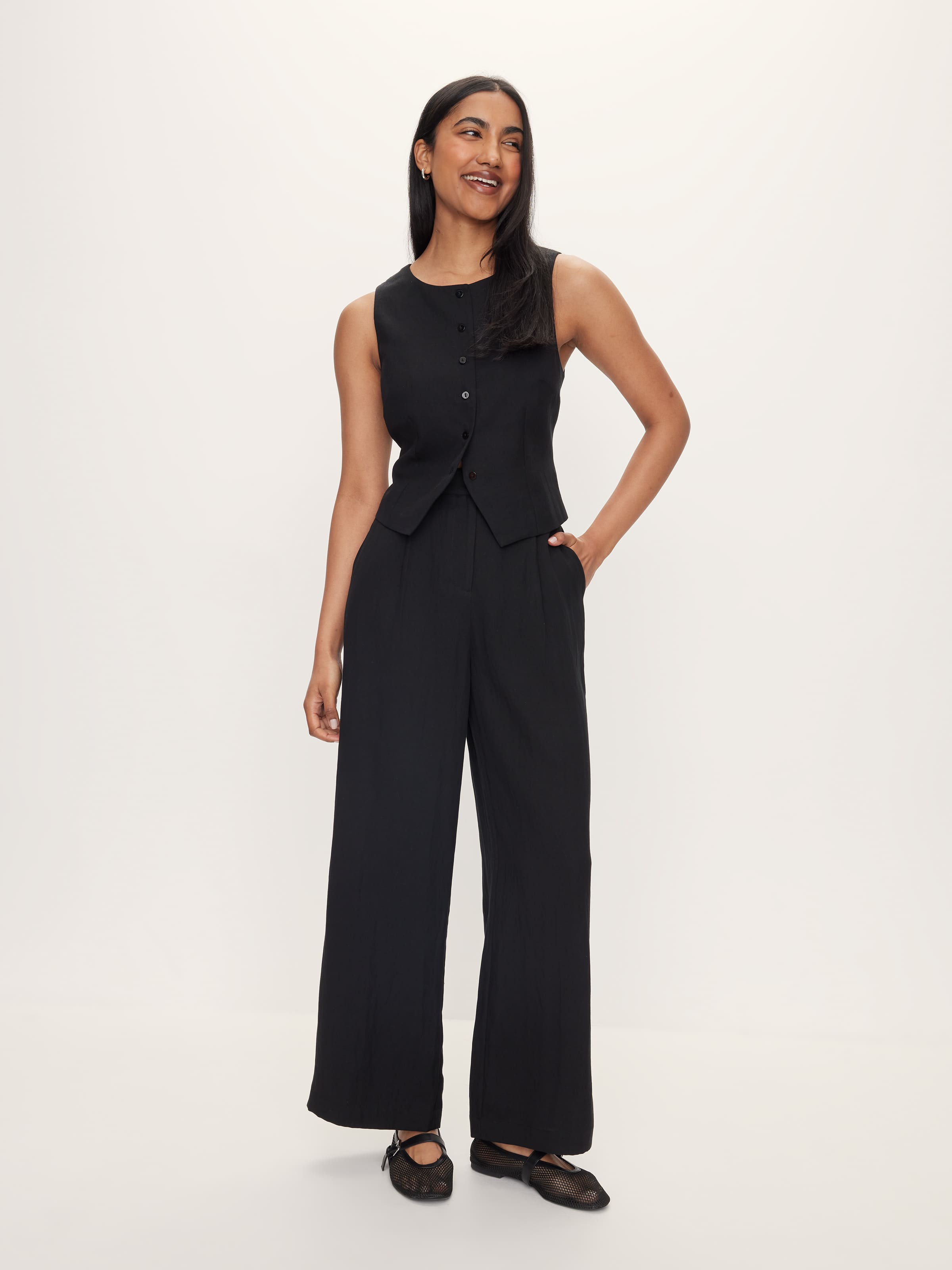 Cheska Tailored Pant Black - Dotti Online