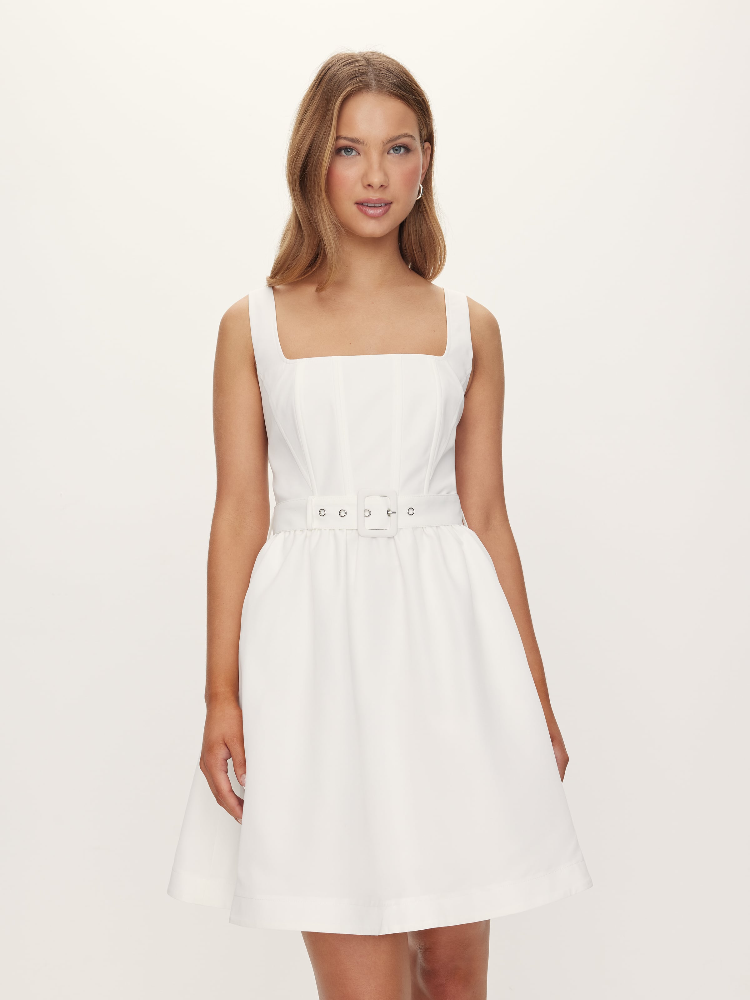 Aria Mini Dress White - Dotti Online