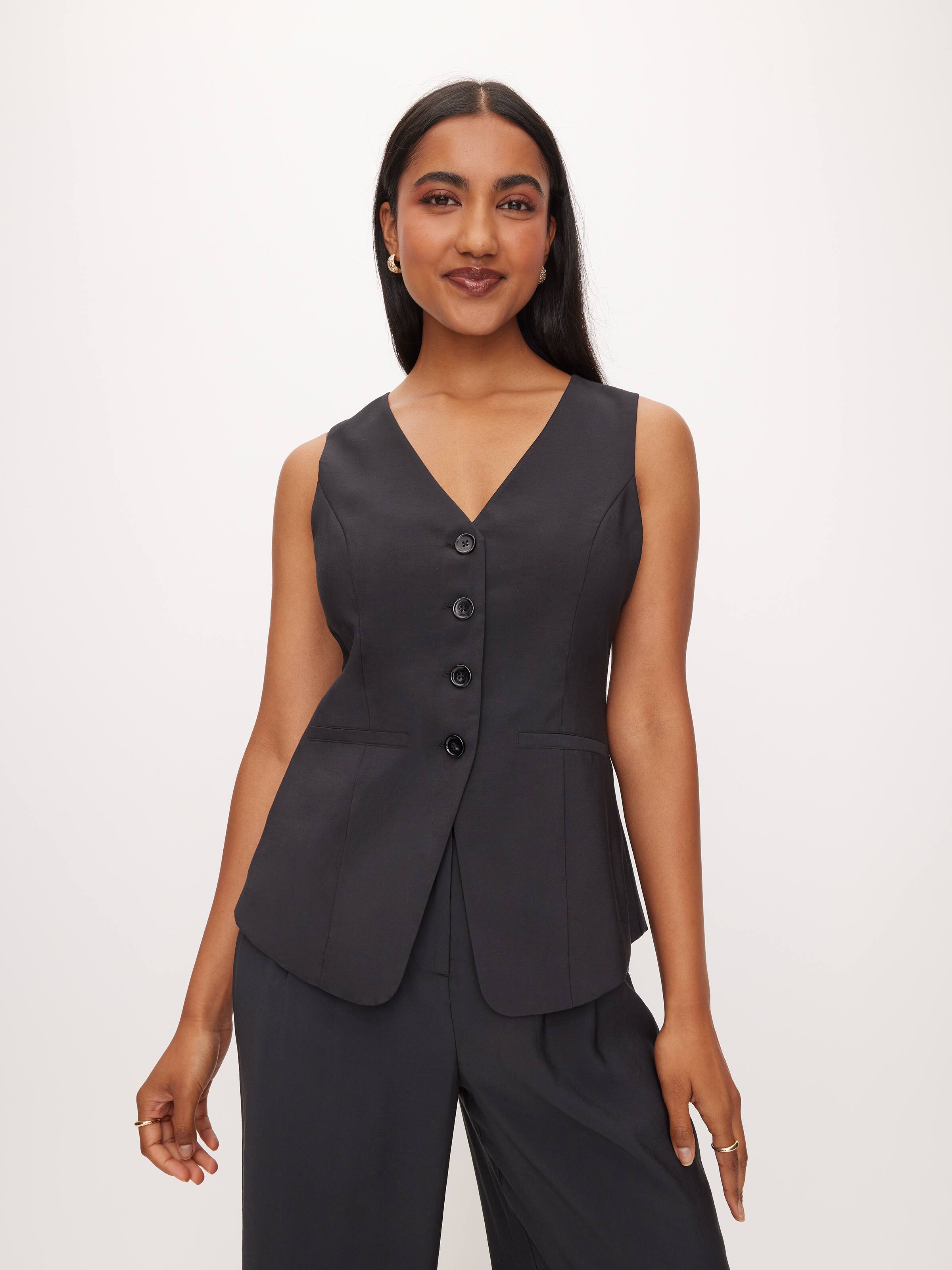 Eva High Neck Vest Washed Black - Smiggle Online