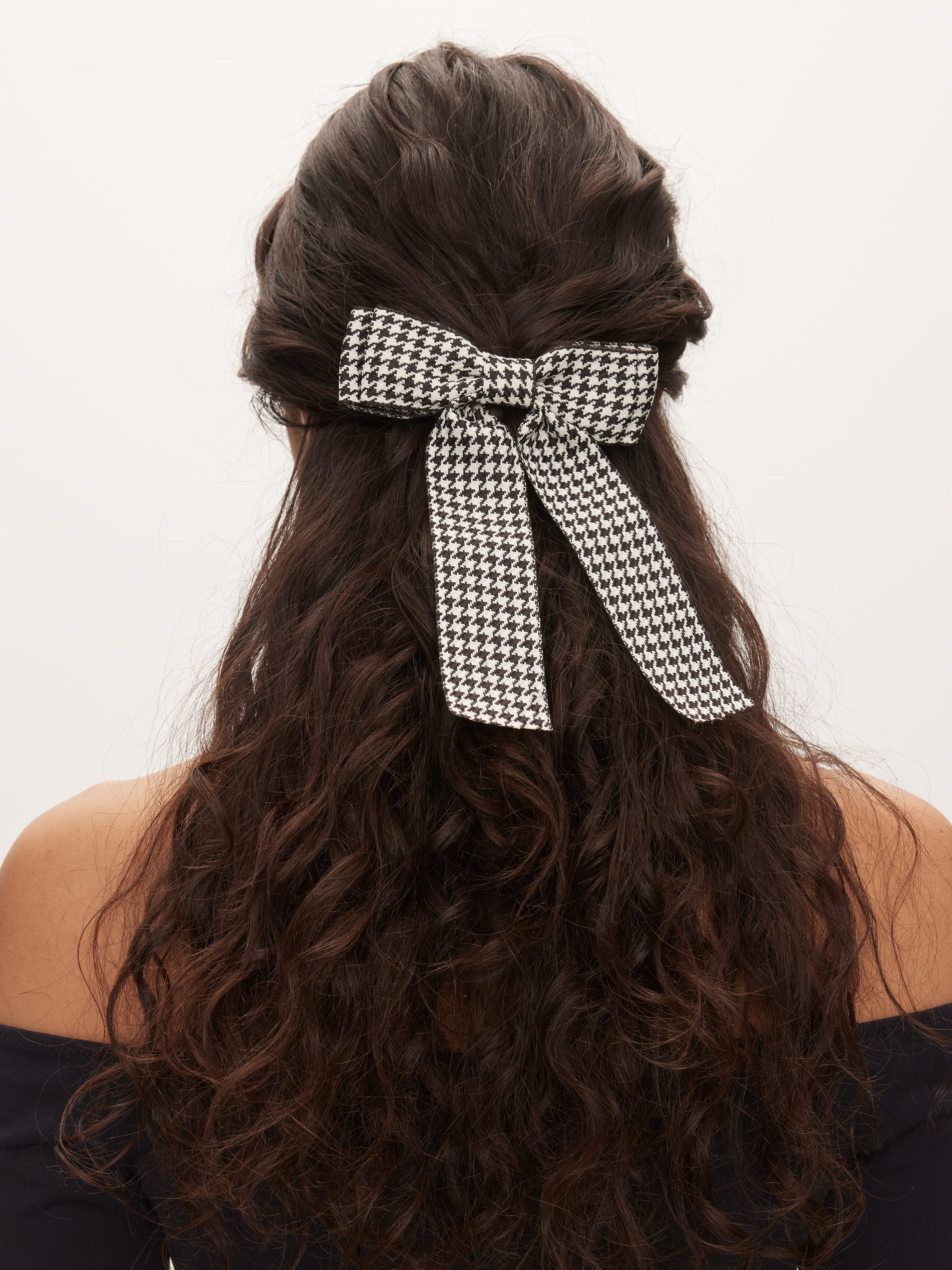 Houndstooth Hair Bow - Dotti Online