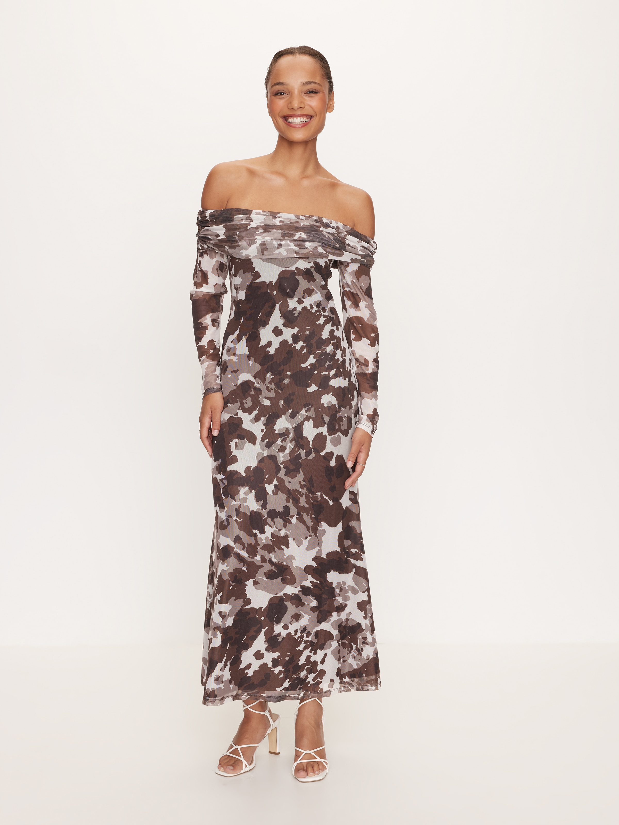 Leila Mesh Pony Maxi Dress - Dotti Online