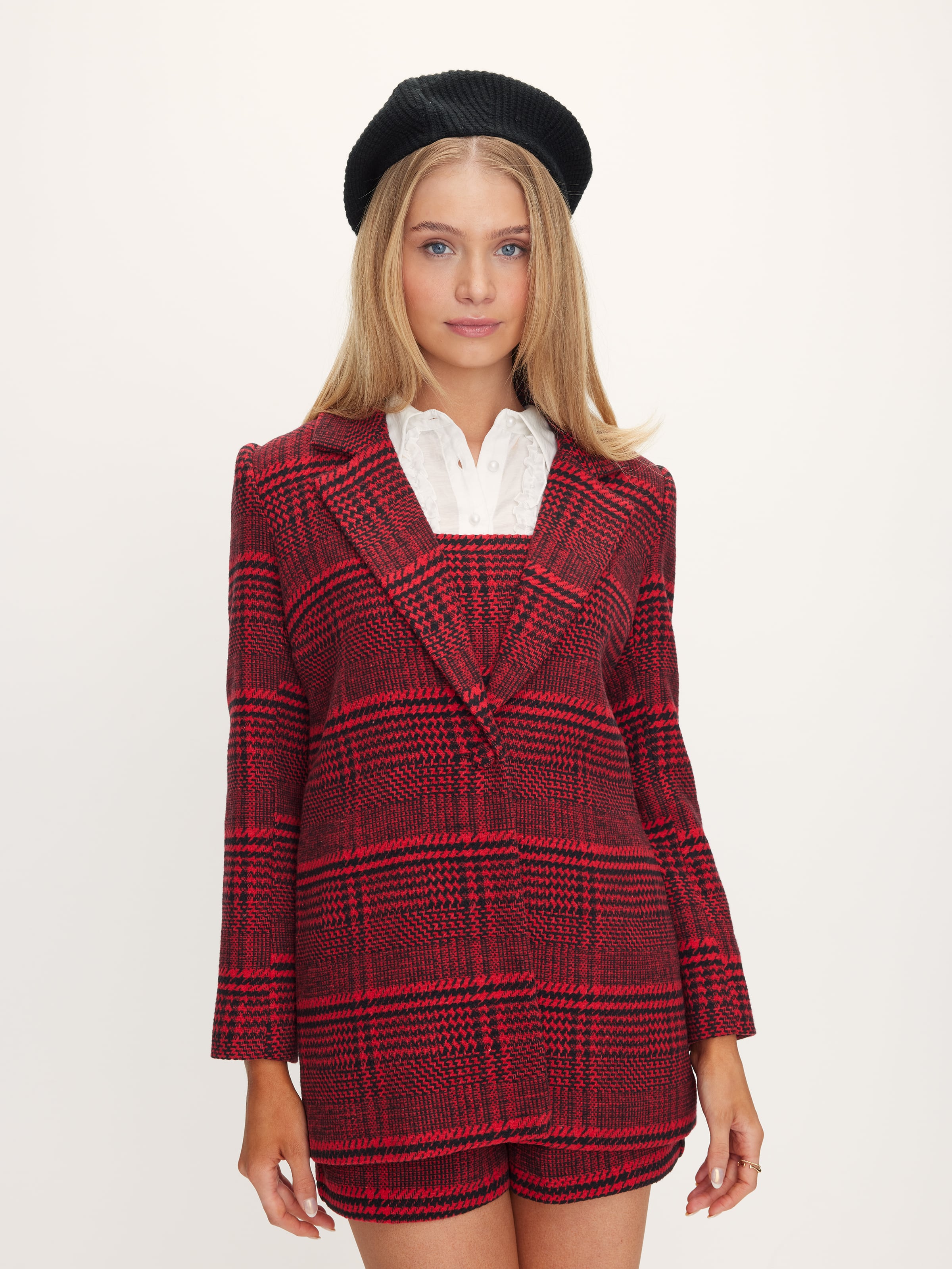 Rule The School Coat Red Plaid - Dotti Online