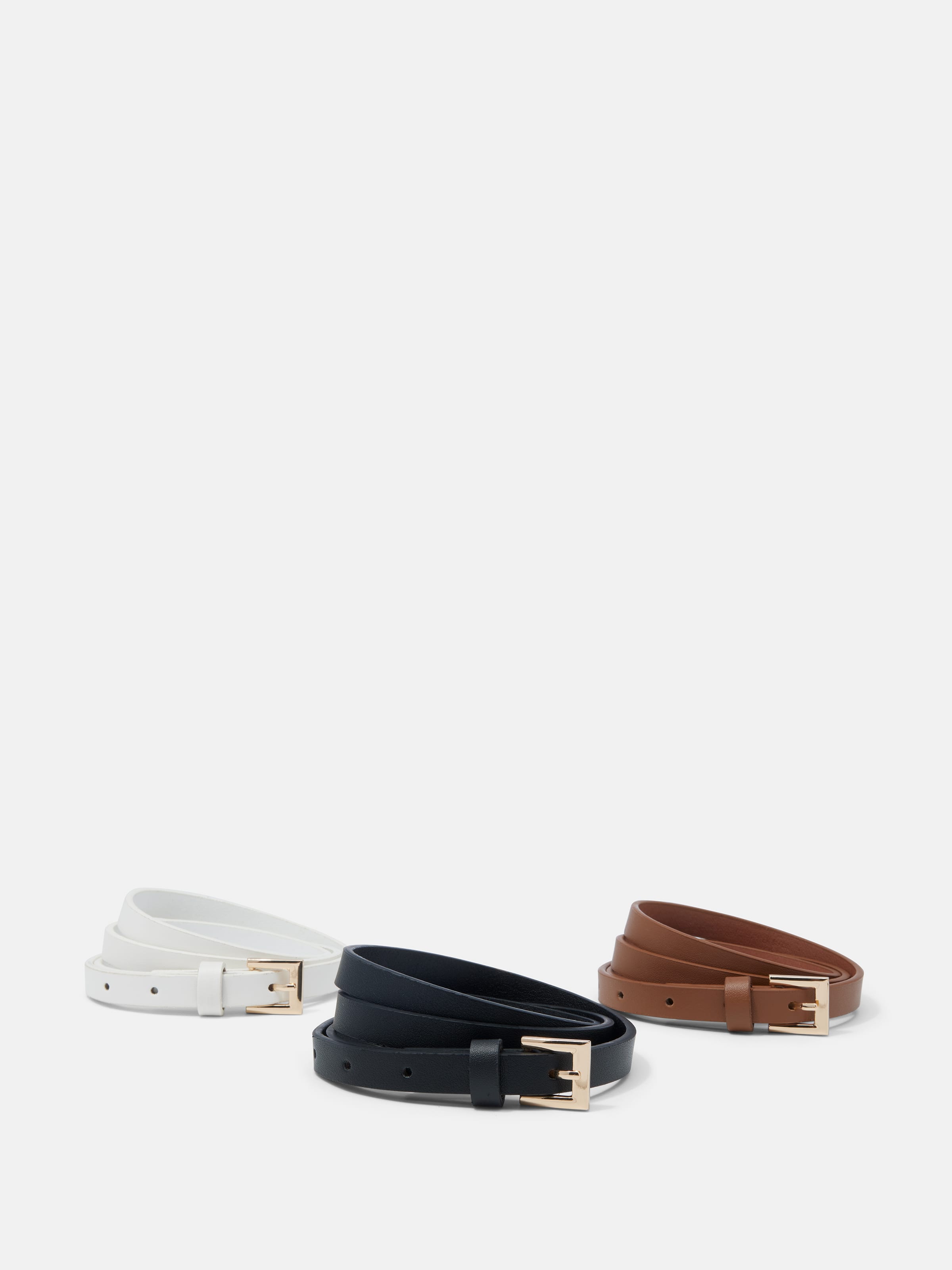 3 Pack Nadia Narrow Belts - Dotti Online