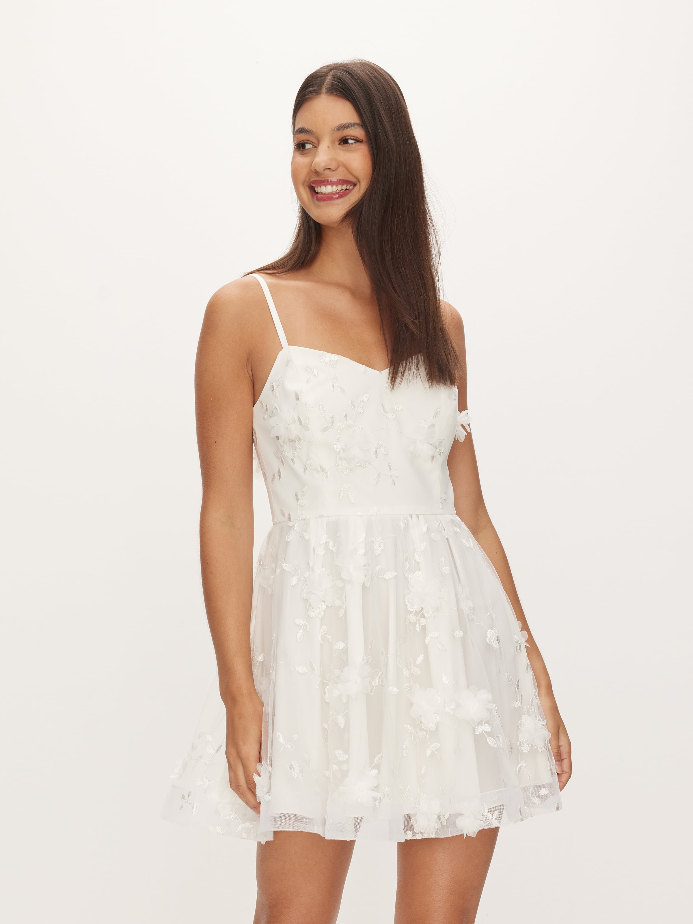 Collide Mini Dress White - Dotti Online