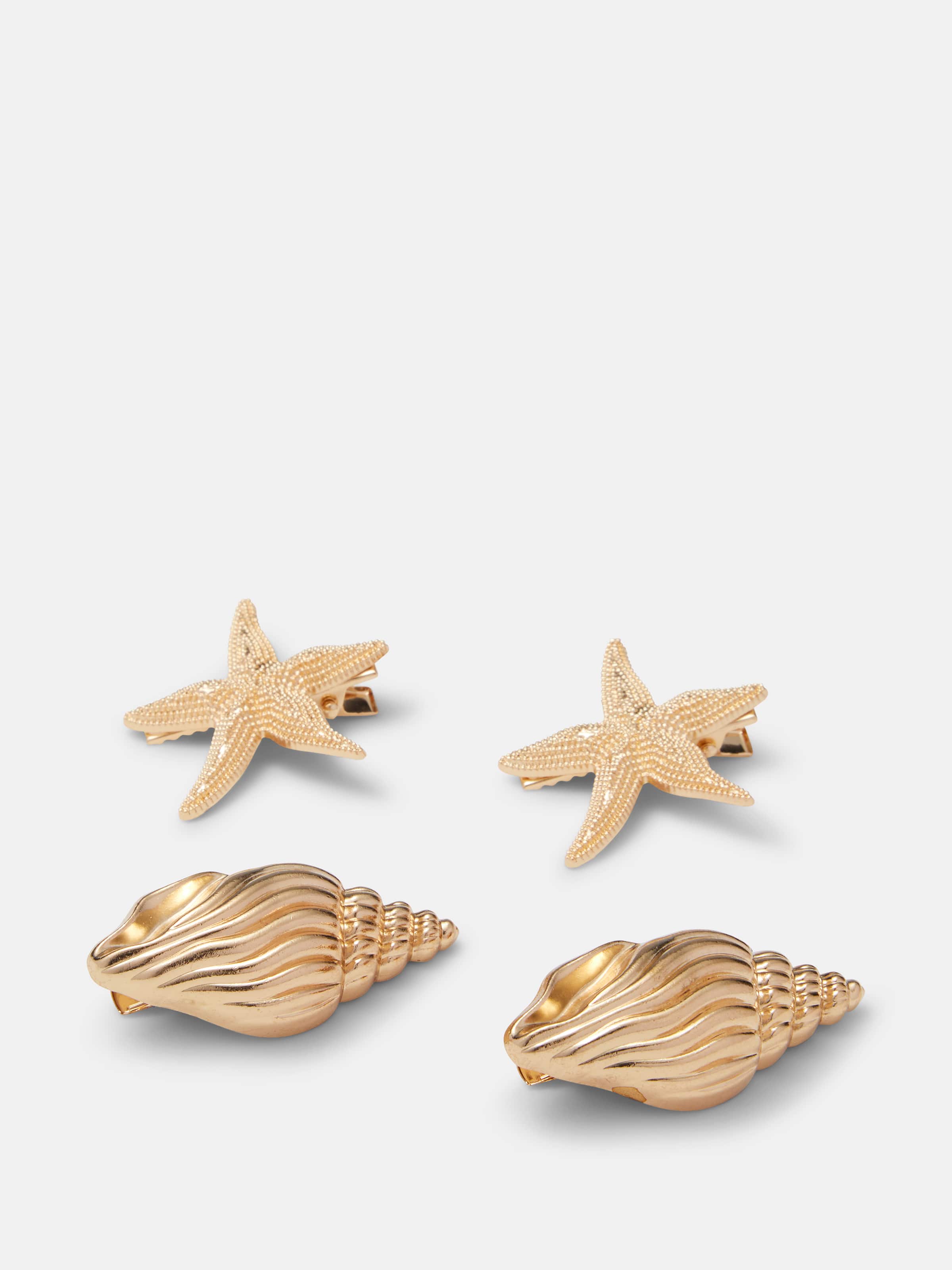 4 Pack Metal Shell Hair Clips - Dotti Online